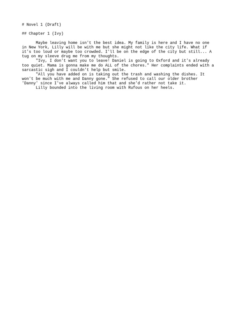 Novel 1 Draft | PDF