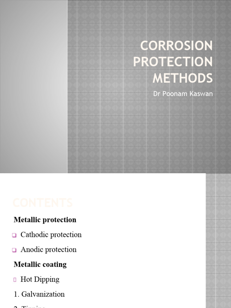 Corrosion Protection Method | PDF | Corrosion | Anode
