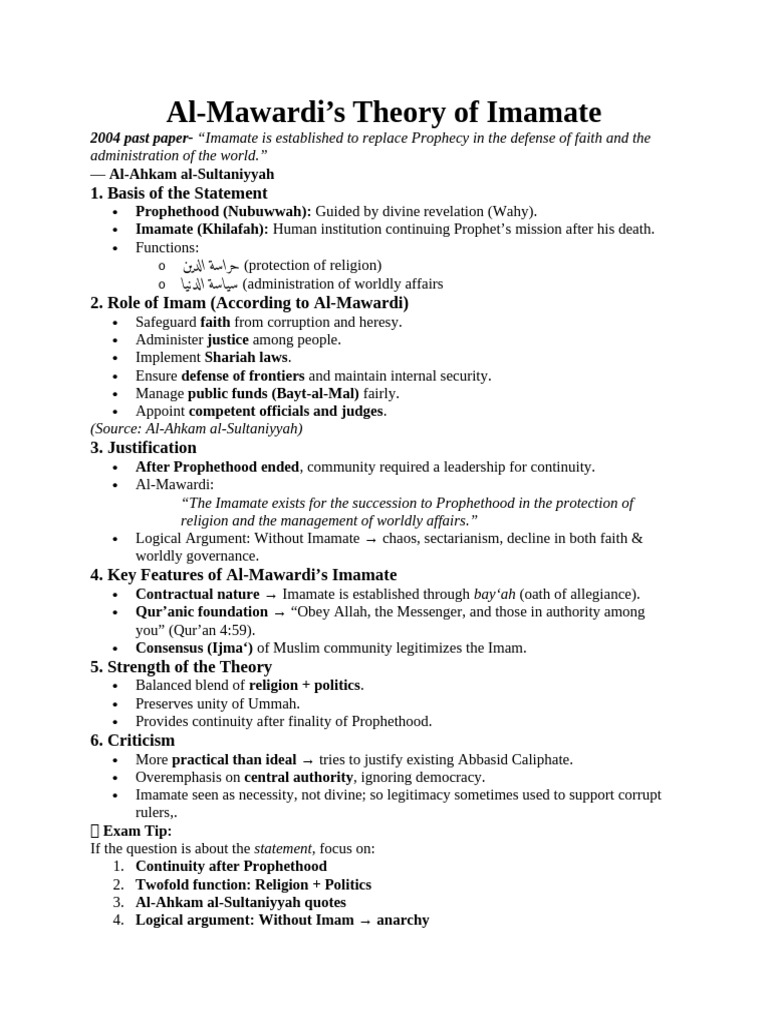 Political Science Short Notes | PDF