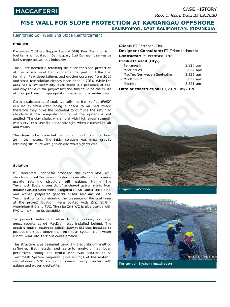 CH-RWSR-ID-MSE WALL FOR SLOPE PROTECTION AT KARIANGAU OFFSHORE-Rev1 ...