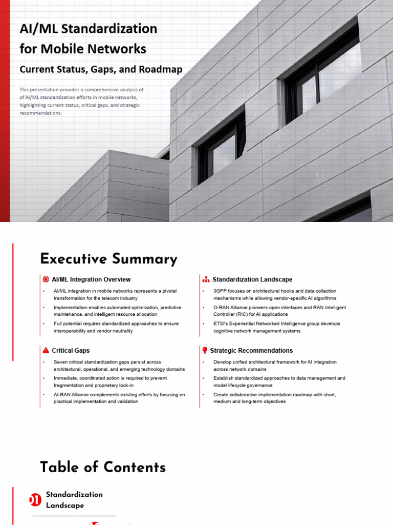 AI/ML Standardization For Mobile Networks Current Status, Gaps, and Roadmap | PDF | Artificial ...