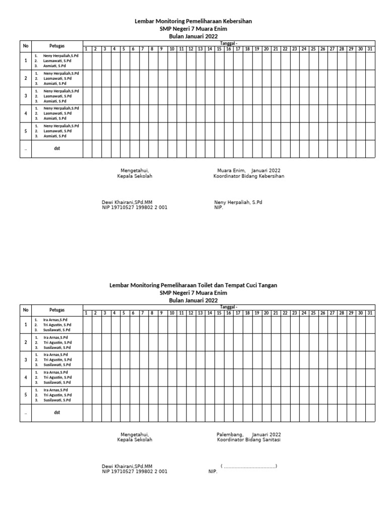 Lembar Monitoring | PDF