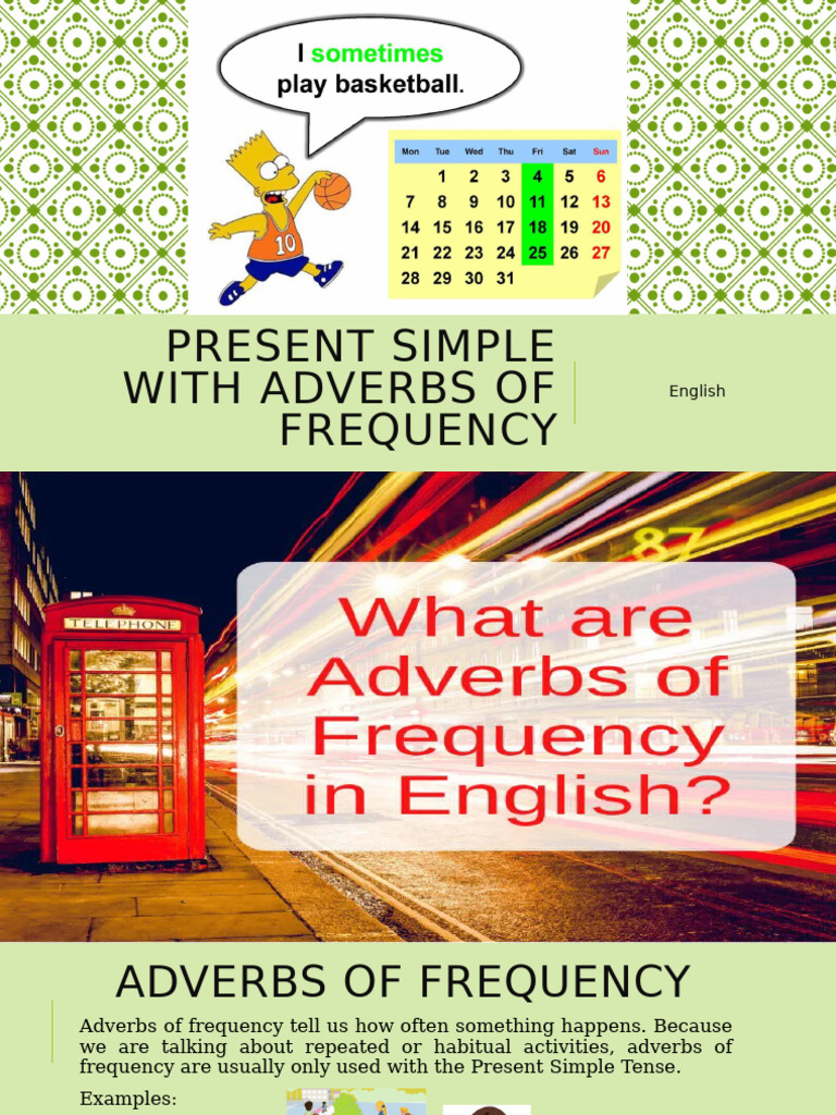 Present Simple with Frequency Adverbs | PDF | Verb | Subject (Grammar)