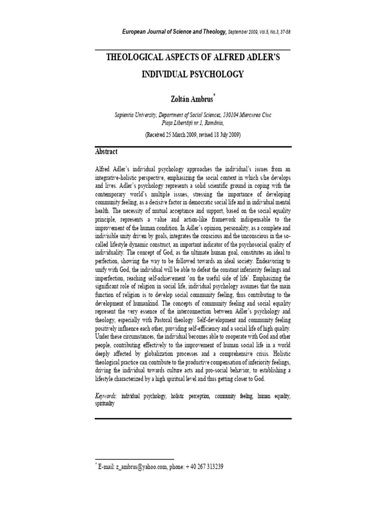 Theolgocial Aspect Neurosis | PDF | Psychology | Feeling