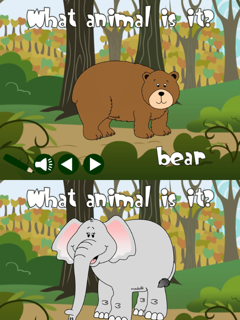 Wild Animals Vocabulary With Sound Flashcards Fun Activities Games ...