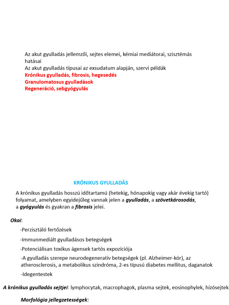 Krónikus Gyulladás | PDF