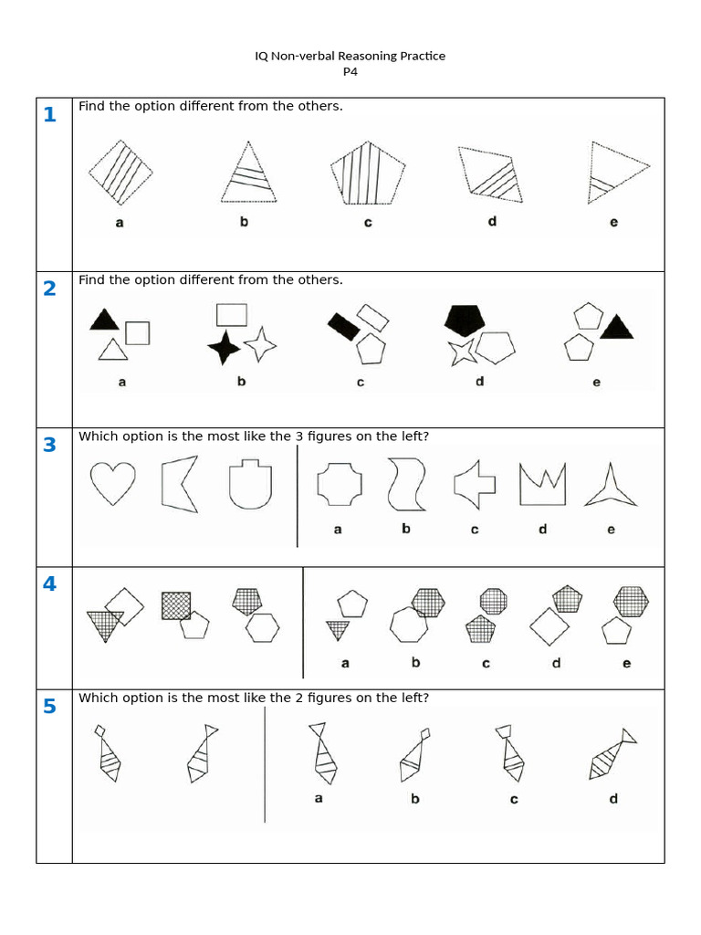 IQ Practice - P4 | PDF