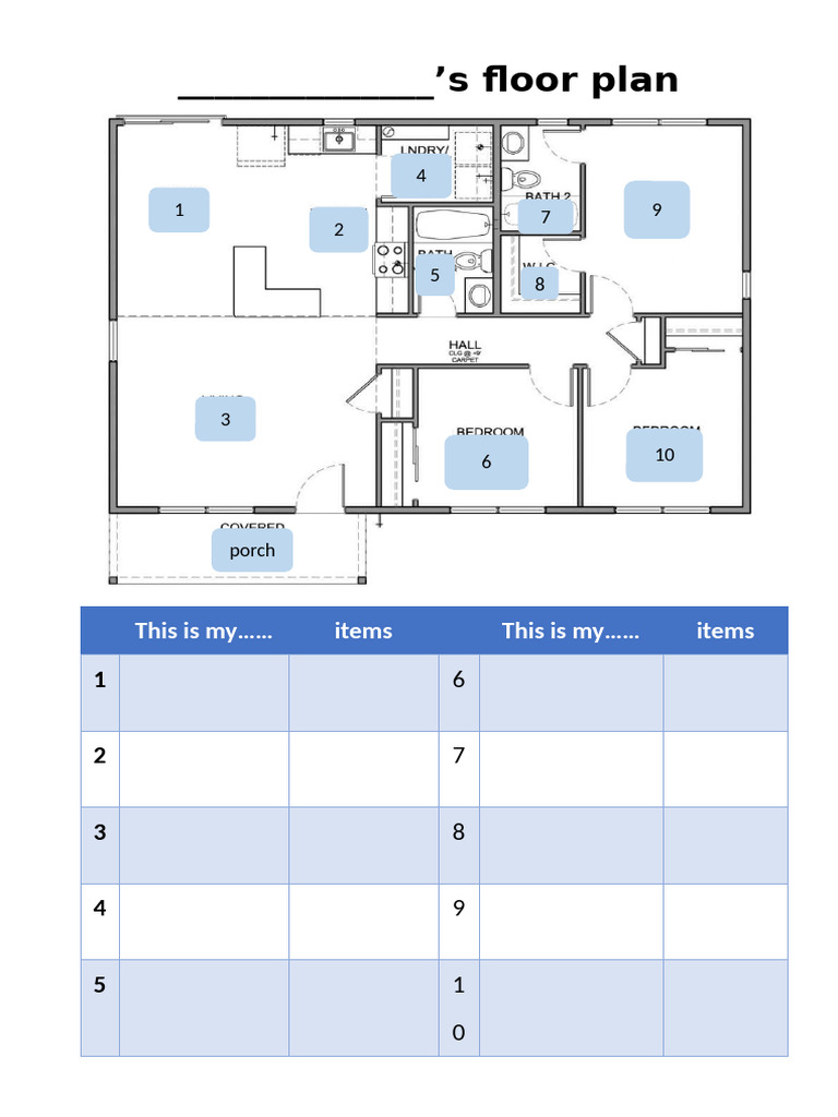 Floor Plan Worksheet | PDF