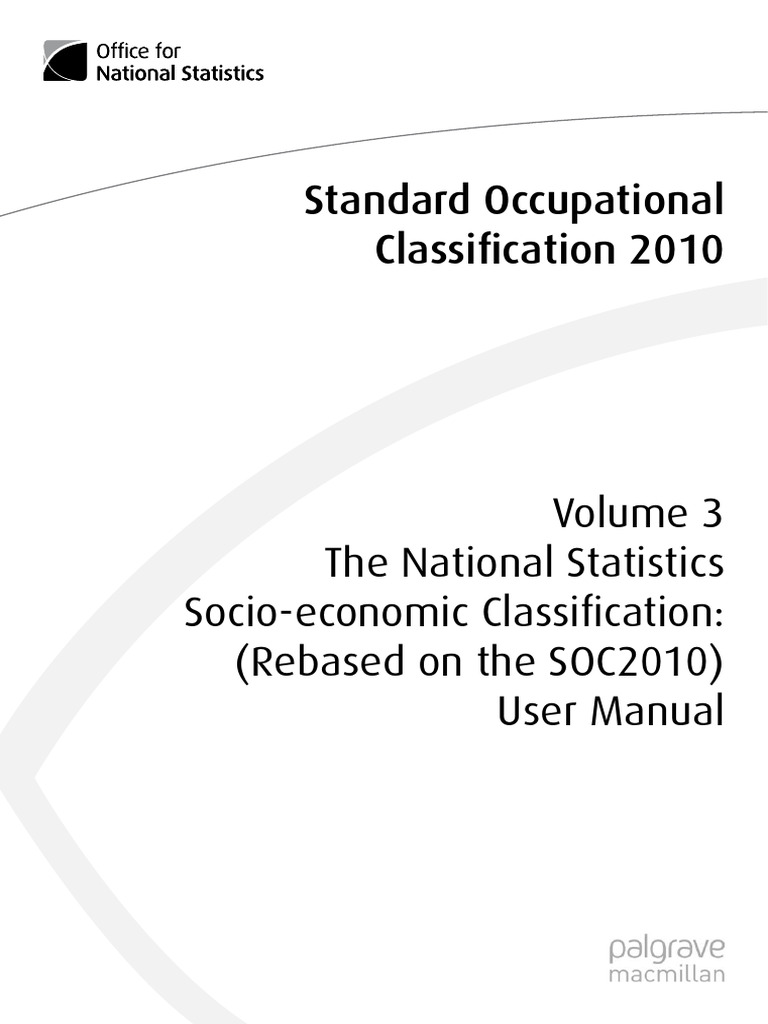 NS-SEC User Manual for SOC2010 | PDF | Employment