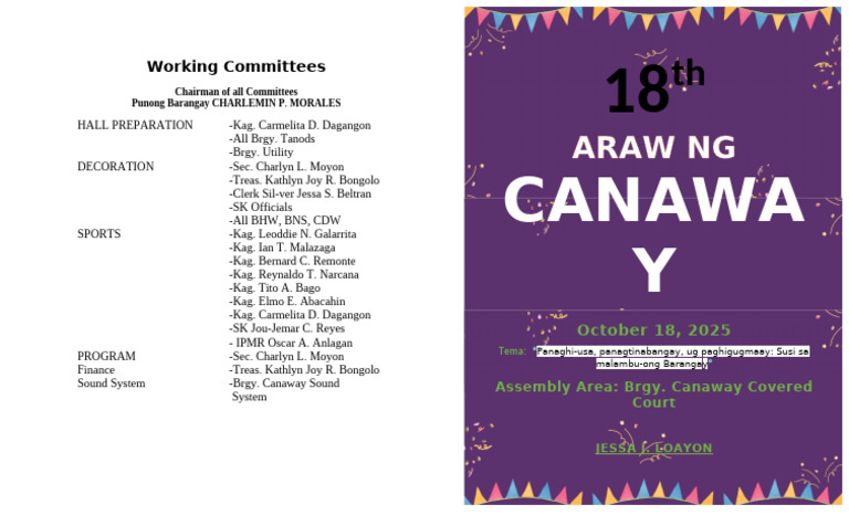 Araw Program 2025 PAGE1 | PDF