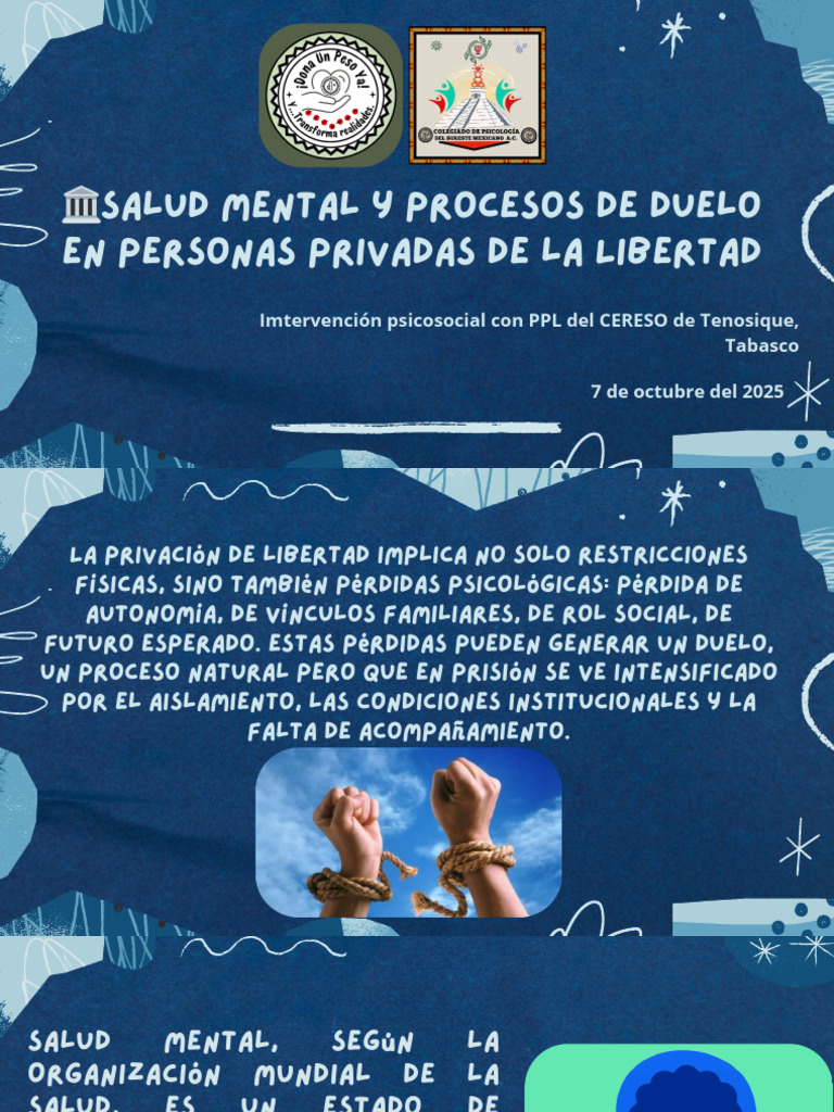 Salud Mental Y Duelo En Prisiones Pdf Dolor Las Emociones