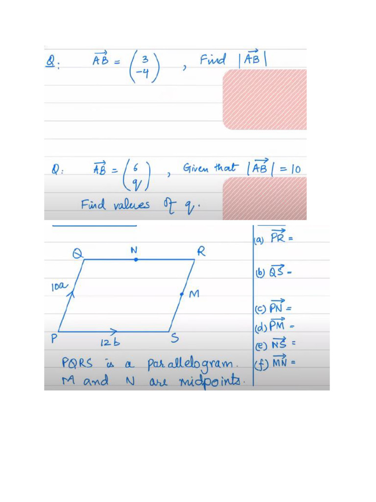 Vector Worksheet | PDF