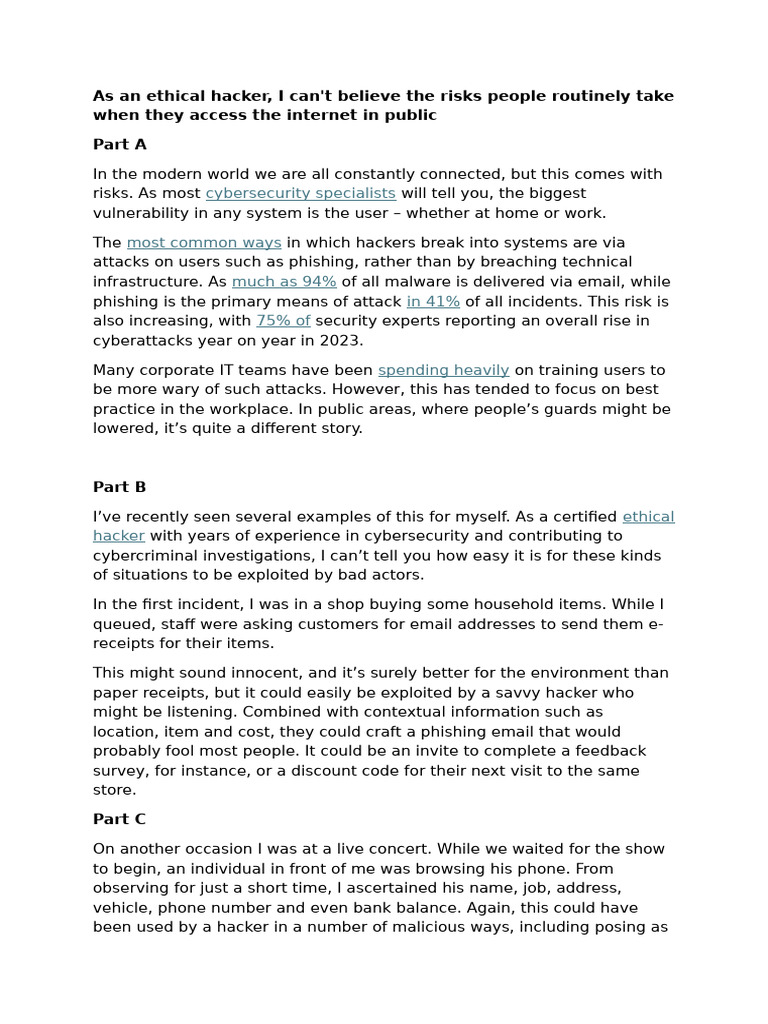 Information-Reading Activity Cybercrime | PDF | Security | Computer ...