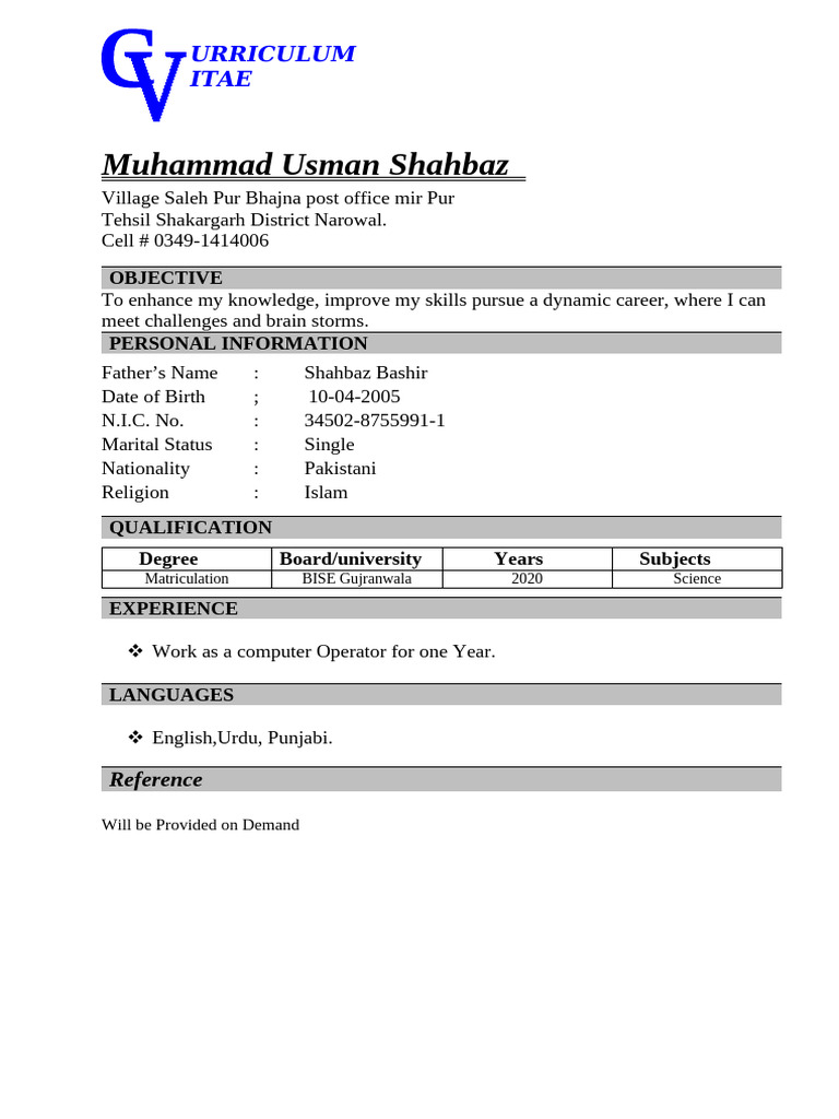 Azeem CV | PDF