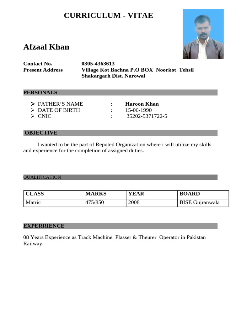 Awais CV | PDF