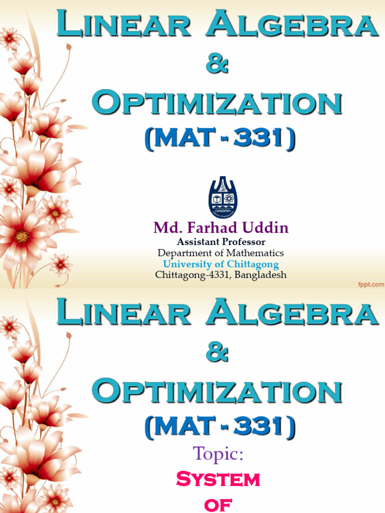 System of Linear Equations & Matrices | PDF | Matrix (Mathematics ...
