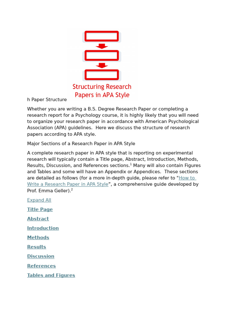 How To Write A Research Paper in APA Style Expand All | PDF | Apa Style ...