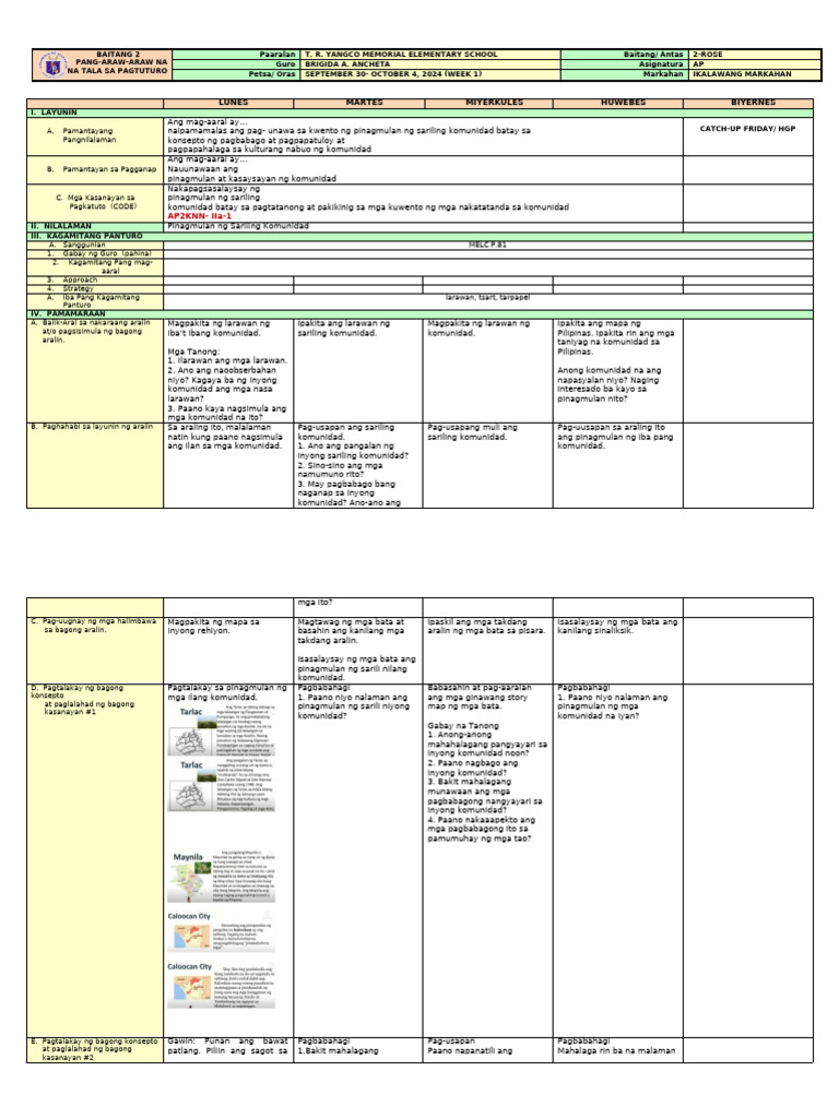 2024-2025 Bridz Q2 W1 Dll-Ap | PDF