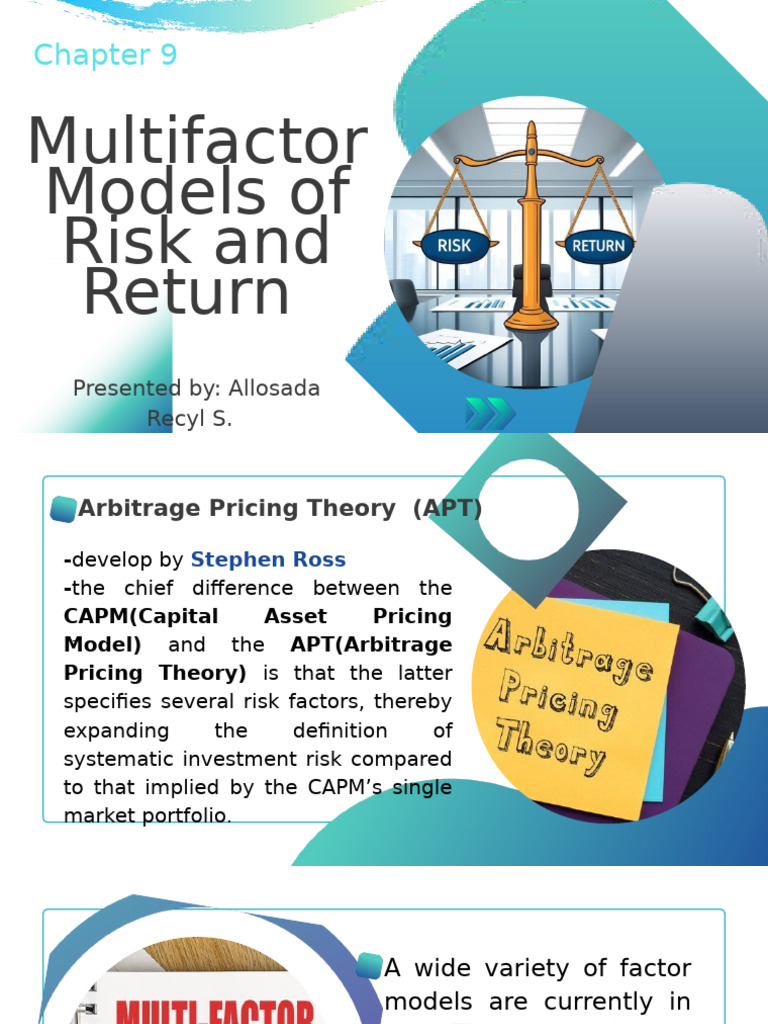CHAPTER 9 Multifactor Models of Risk and Return 20250925 115920 0000 ...