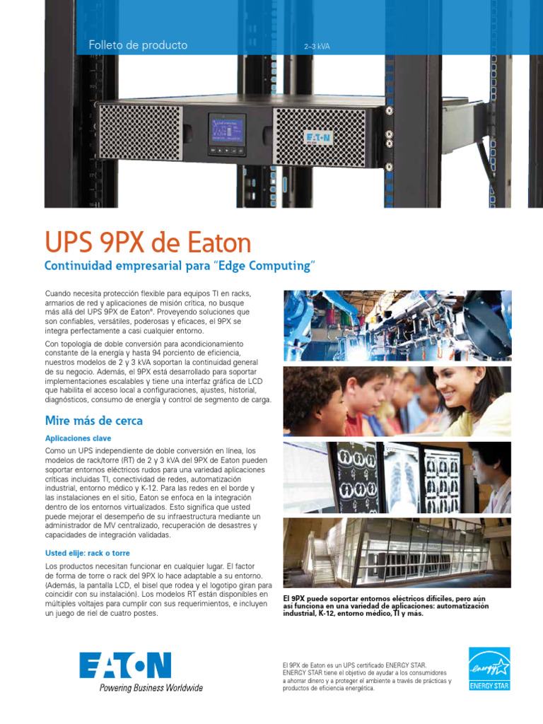UPS 9PX de Eaton: Eficiencia y Flexibilidad | PDF | Red de computadoras ...