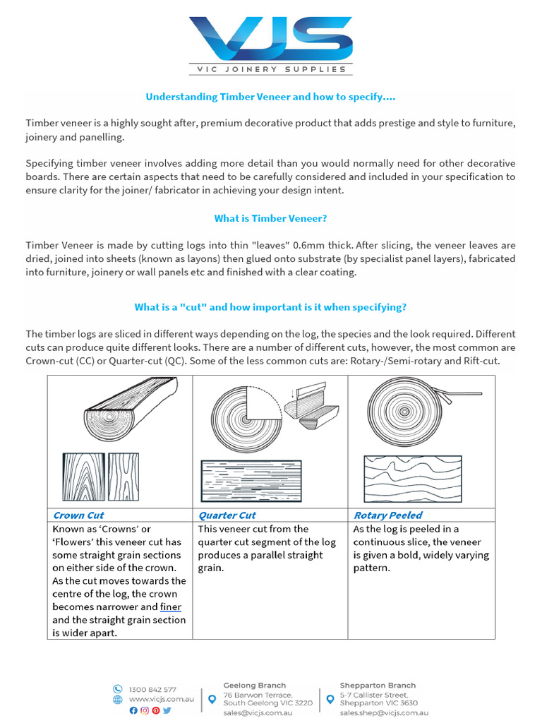 Specifying Timber Veneer for Projects | PDF | Wood Veneer | Lumber