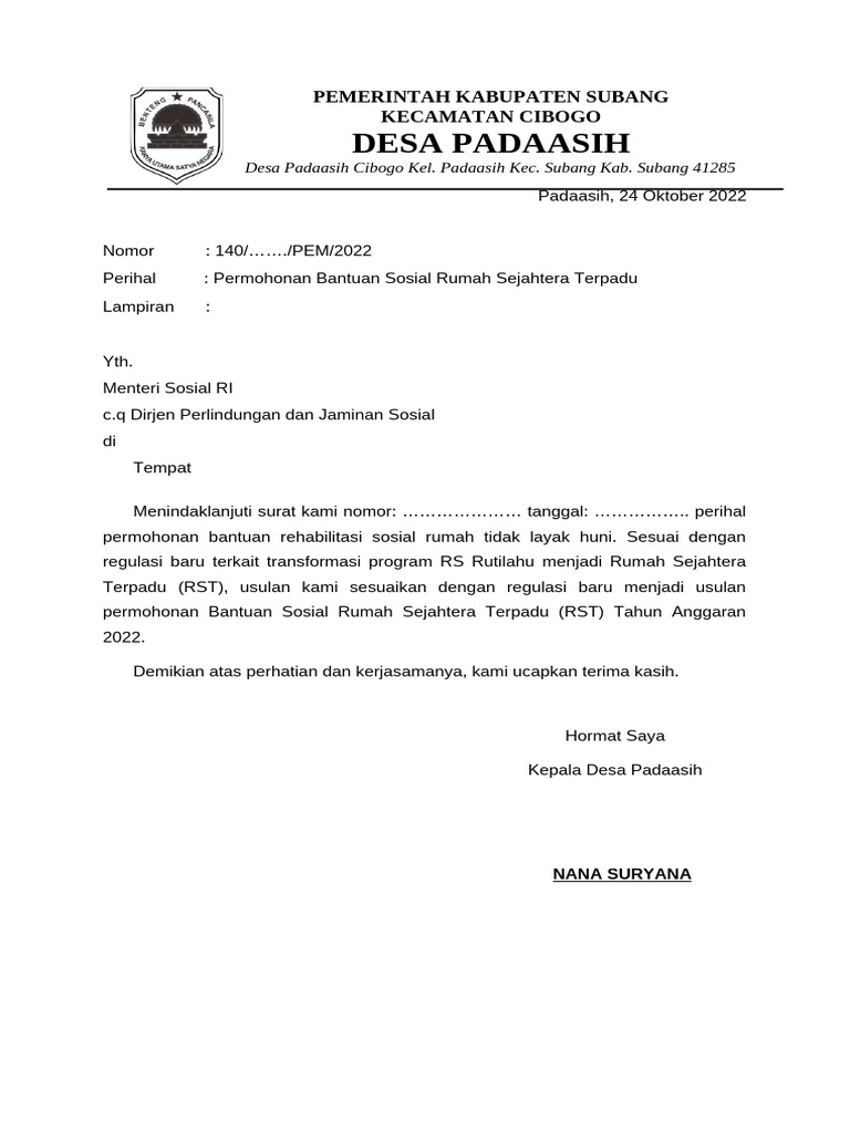 1 Contoh Draft Surat Pengantar | PDF