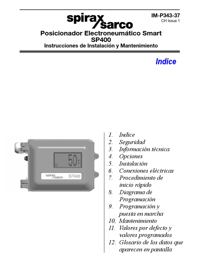 Posicionador SP400 | PDF | Solenoide | Calibración