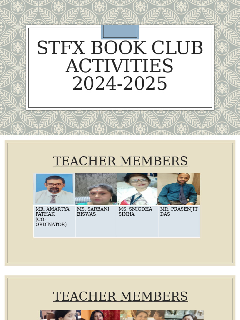 STFX Book Club Activities 2024-2025 | PDF | Rick Riordan