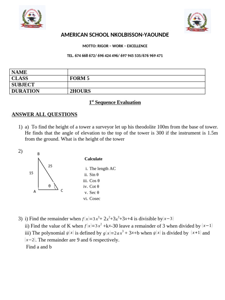 Maths Form 5 | PDF