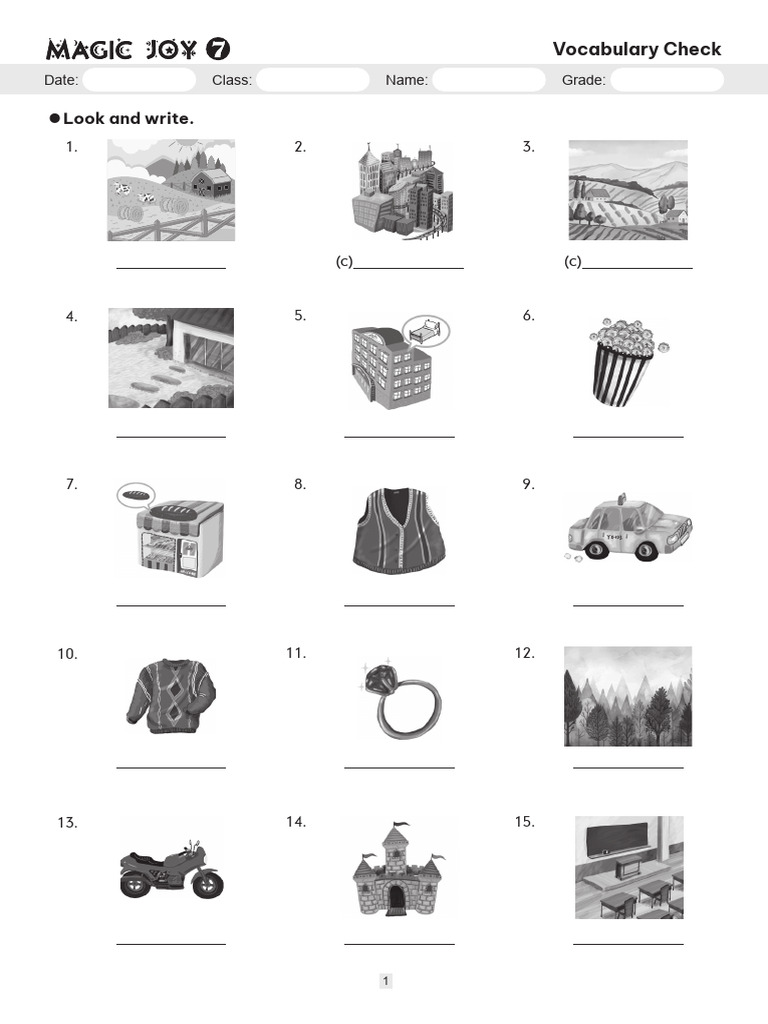 MJ7 Vocabulary Check | PDF