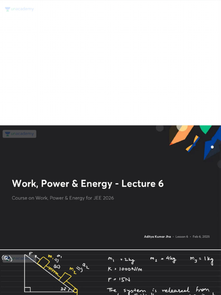 Work Power Energy Lecture 6 With Anno | PDF
