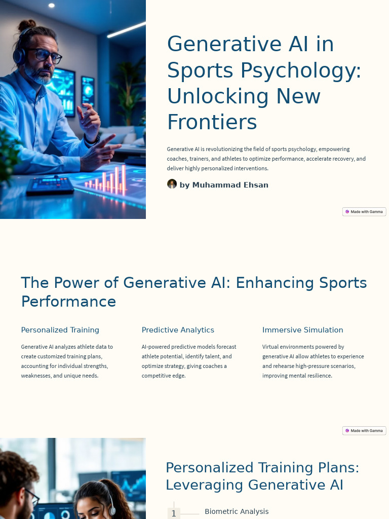 Generative AI in Sports Psychology Unlocking New Frontiers | PDF ...