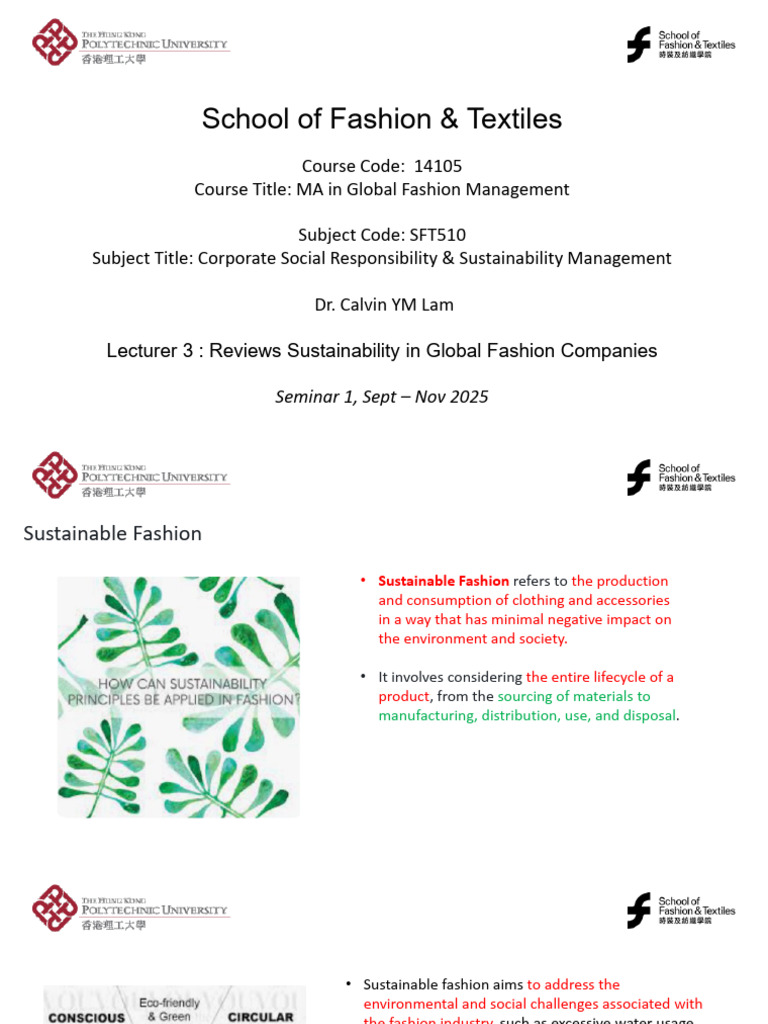 PolyU SFT 510 Lecturer 3 - DR Calvin YM Lam (Sem 1 2025 - 2026) | PDF ...