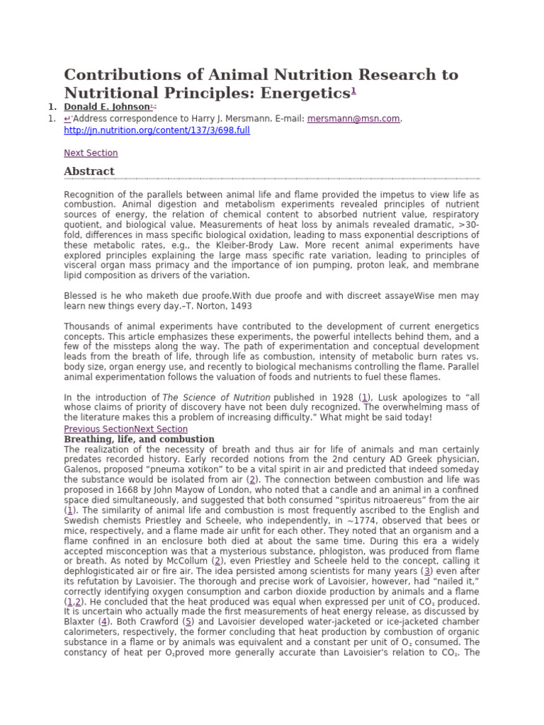 Animal Nutrition and Energetics Insights | PDF | Cost Of Living | Oxygen