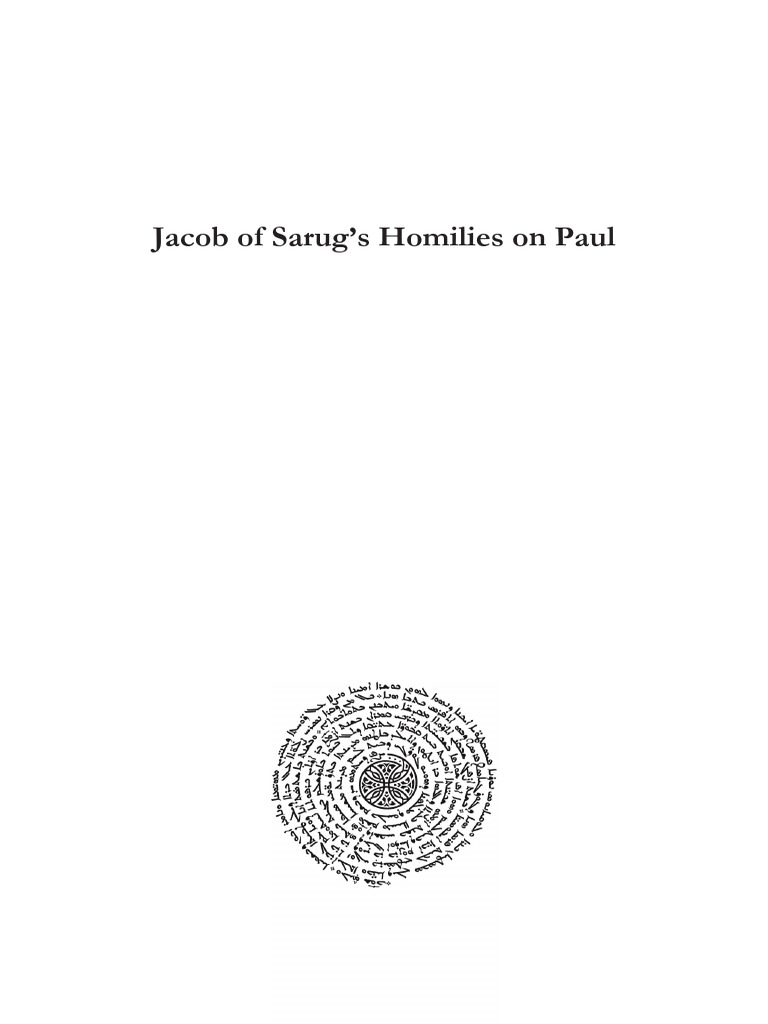 Jacob of Sarug: Homilies on Paul | PDF | Paul The Apostle | Jesus