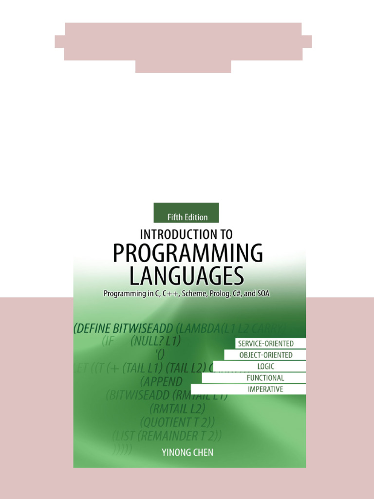 (Ebook) Introduction to Programming Languages: Programming in C, C++, Scheme, Prolog, C#, and ...