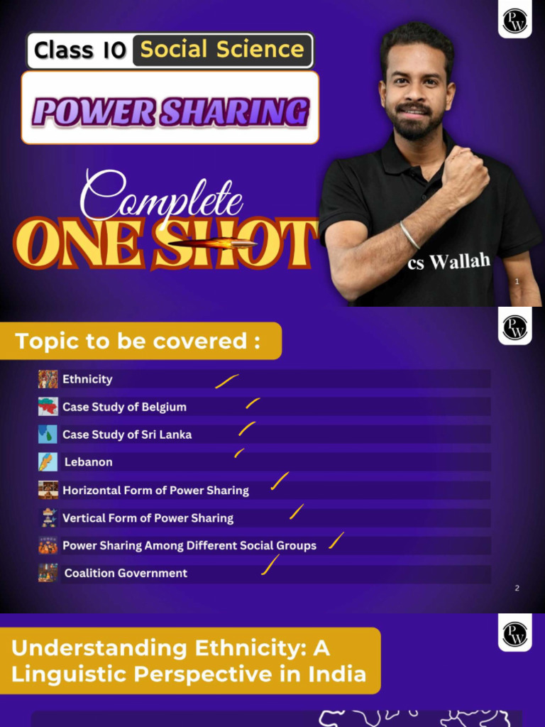 Power Sharing - Class Notes | PDF