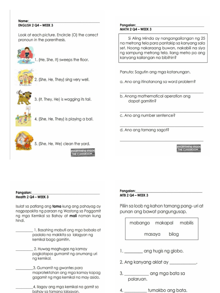 Grade 2 Activity | PDF