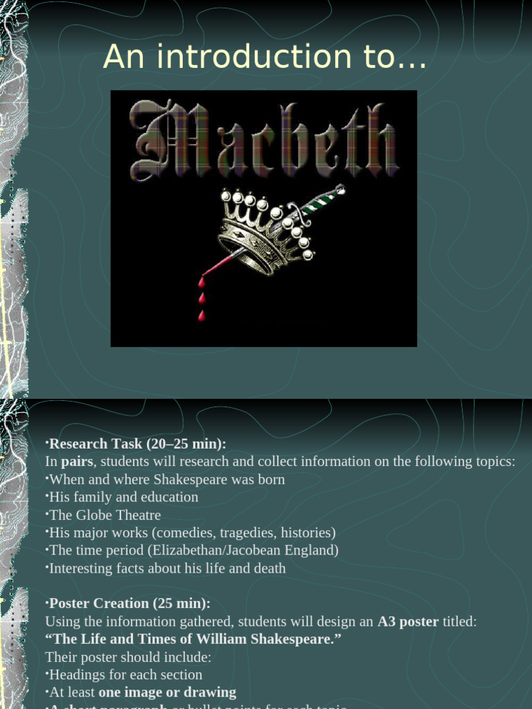 Exploring Shakespeare's Macbeth: Themes & History | PDF | Macbeth ...