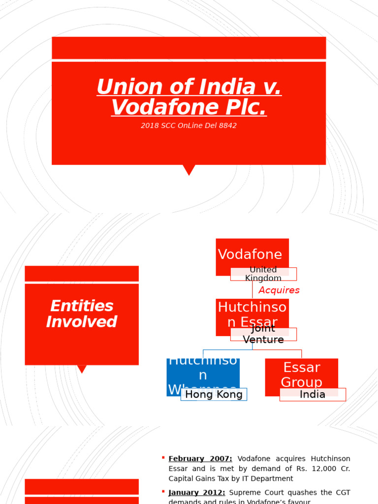International Investment Law - Class Presentation Vodafone PLC | PDF ...