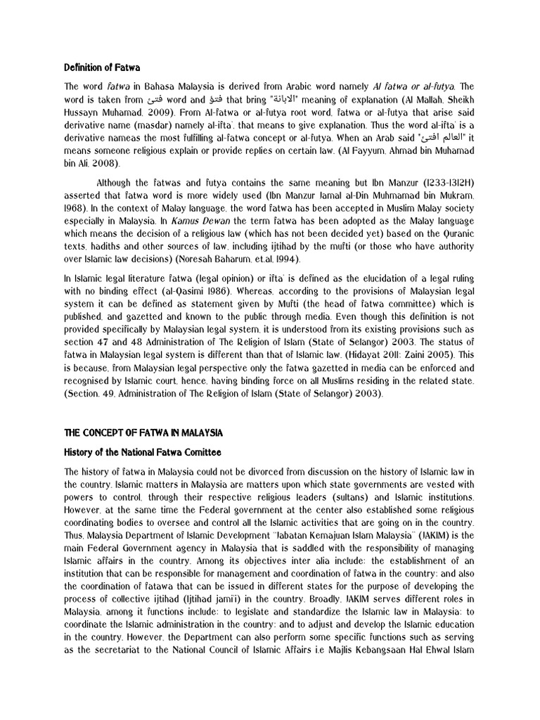 The Meaning of Fatwa | PDF