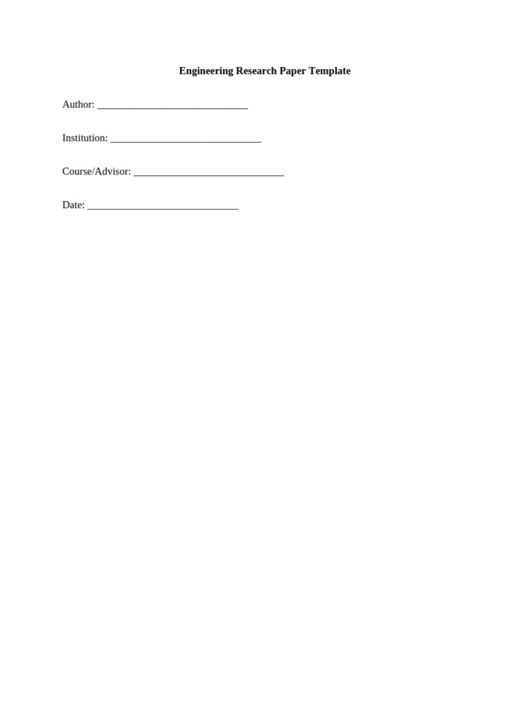 Engineering Research Paper Template | PDF | Methodology | Applied ...