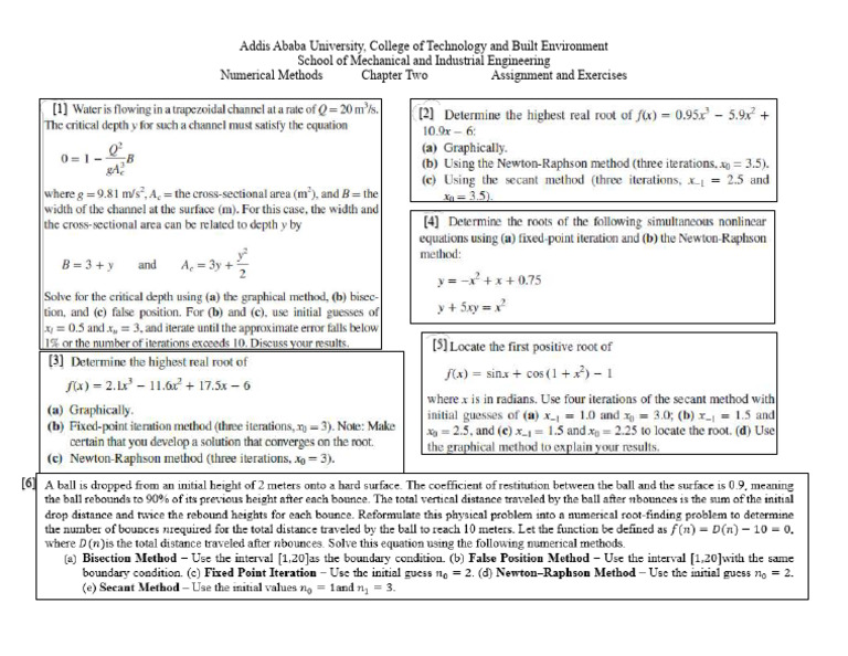 Numerical Methods Assignment Two - Compressed | PDF