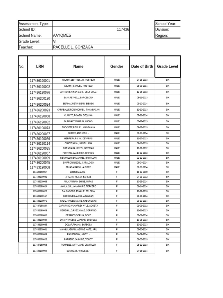 VI-4-Learners' Progress Tracking Form | PDF