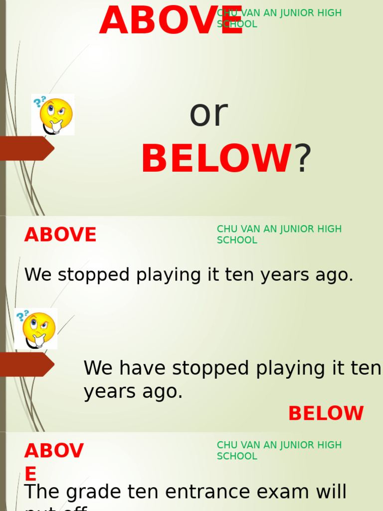 Above-Below Game | PDF