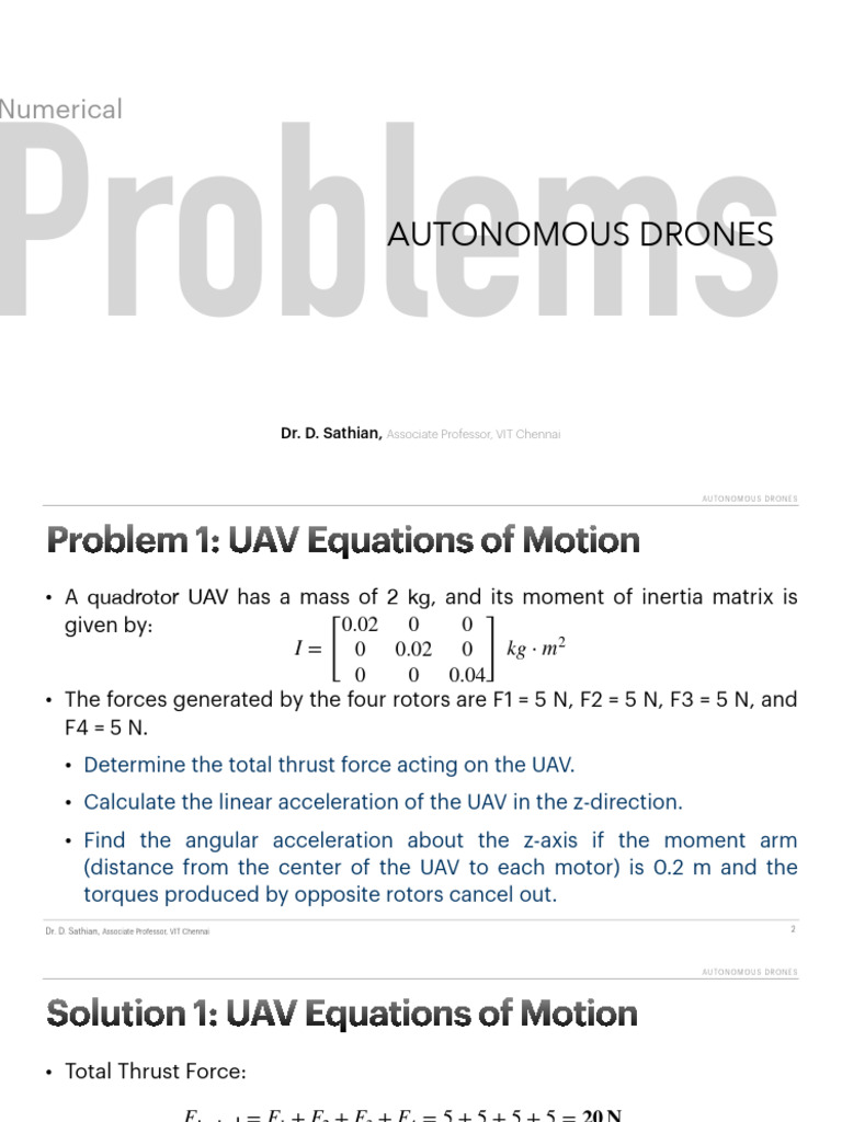 Problems Dr. D Sathian | PDF | Force | Rotation