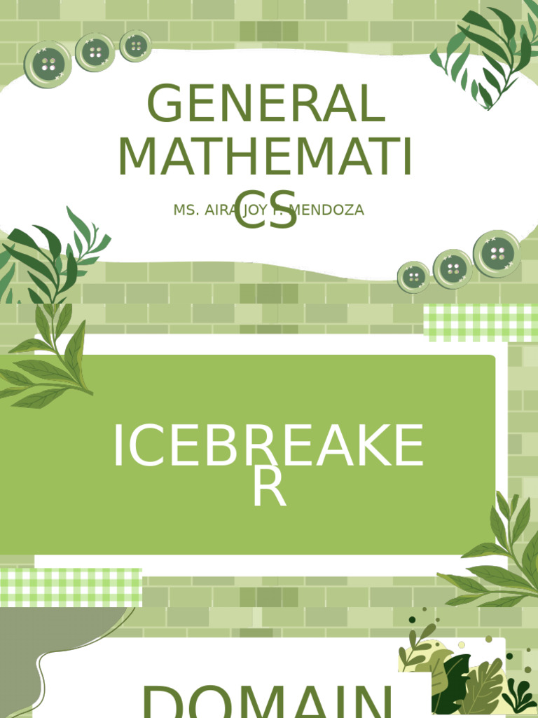 Genmath Lesson1 Copy 1 | PDF | Function (Mathematics) | Domain Of A Function