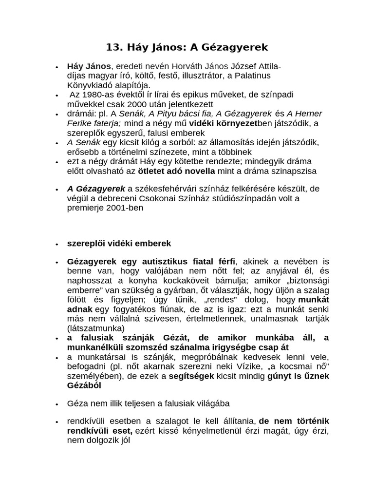 13 Háy János | PDF