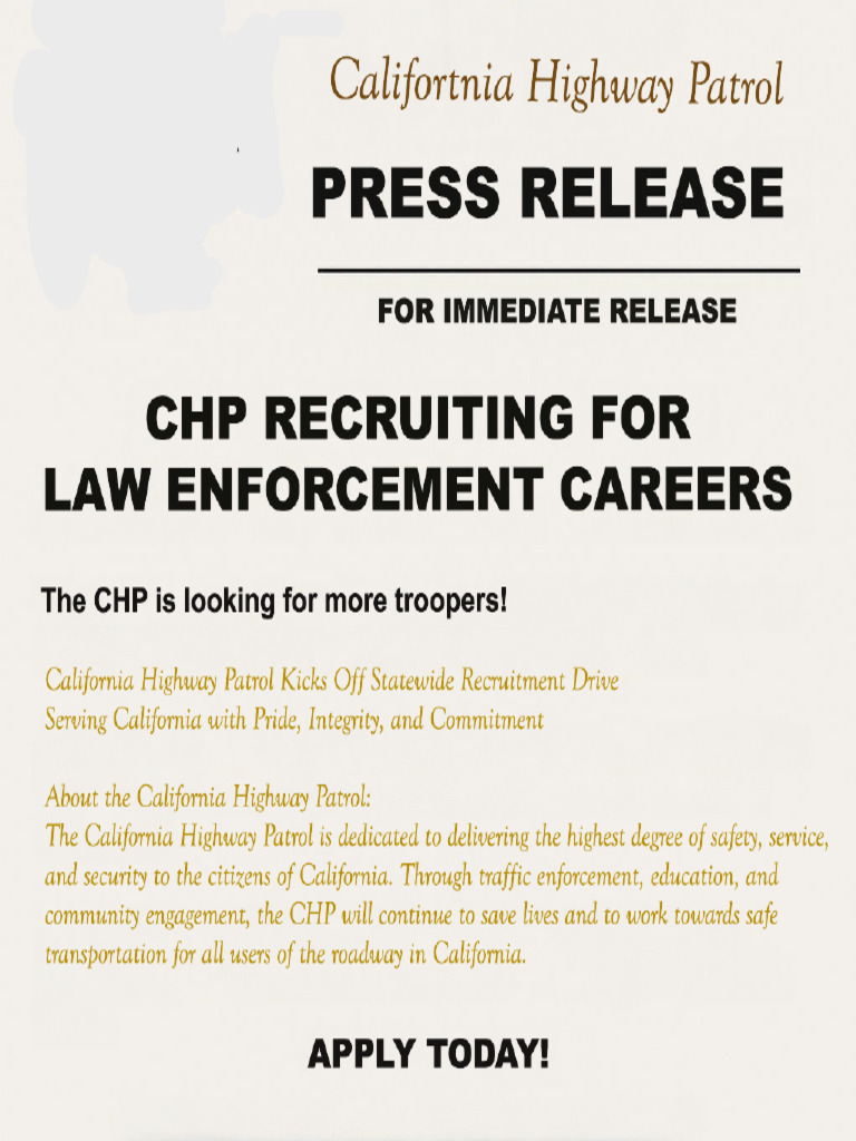 CHP Press Release Recruitment | PDF