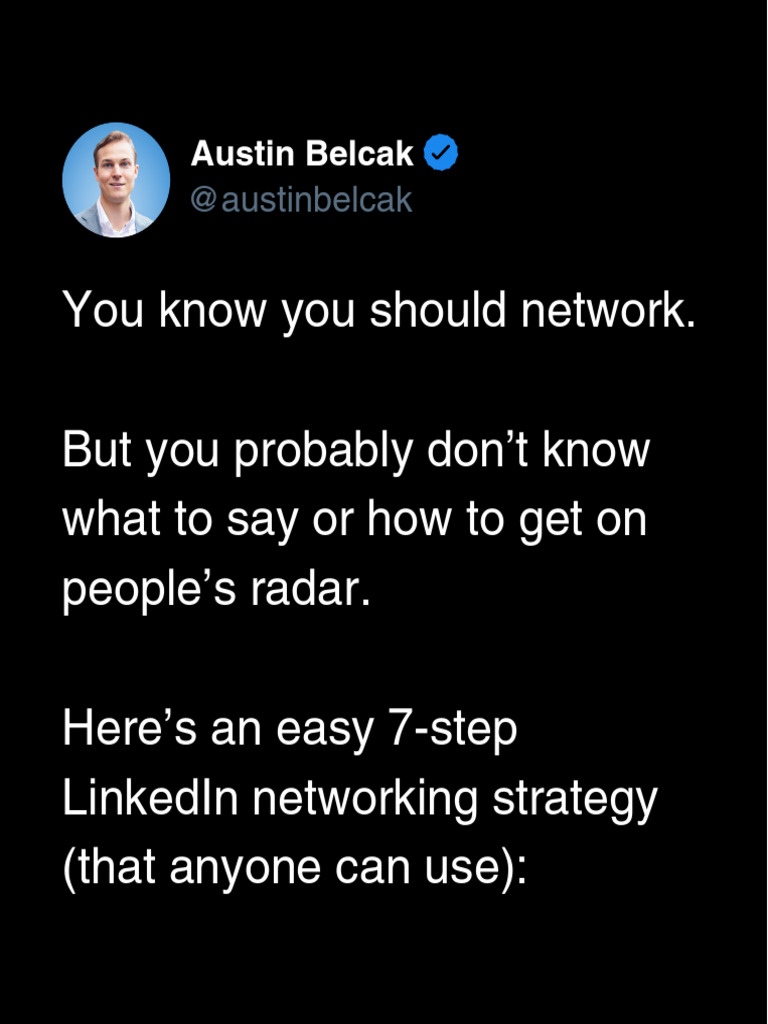 7 Step Linkedin Networking Strategy Pdf Linked In